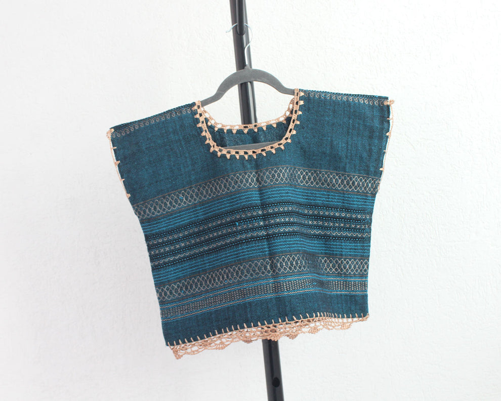 Top Carmen Turquesa Beige – RIVERA GUTIERREZ